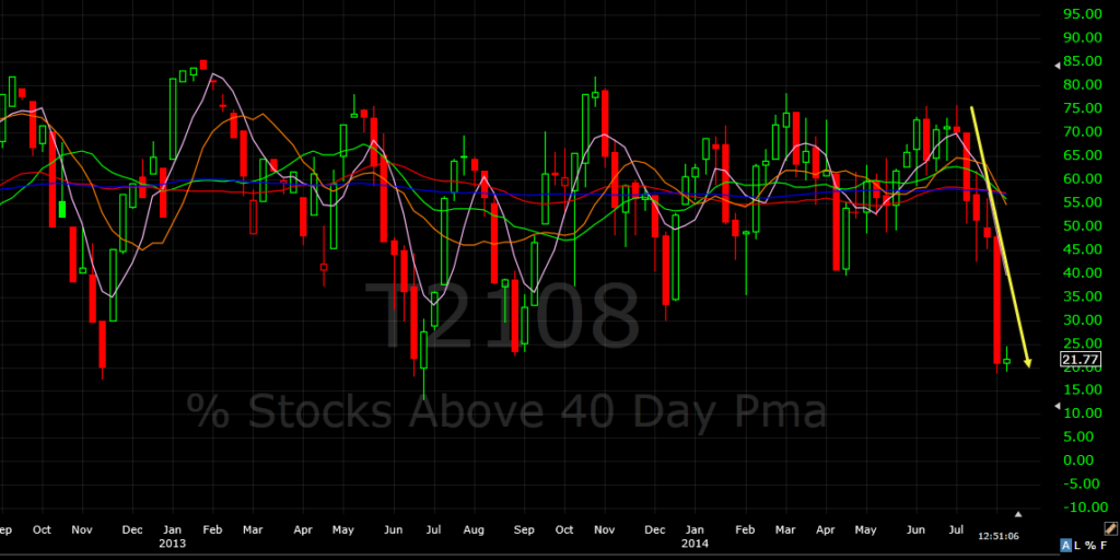 Bearish Setups Coupled With the T2108 - SharePlanner